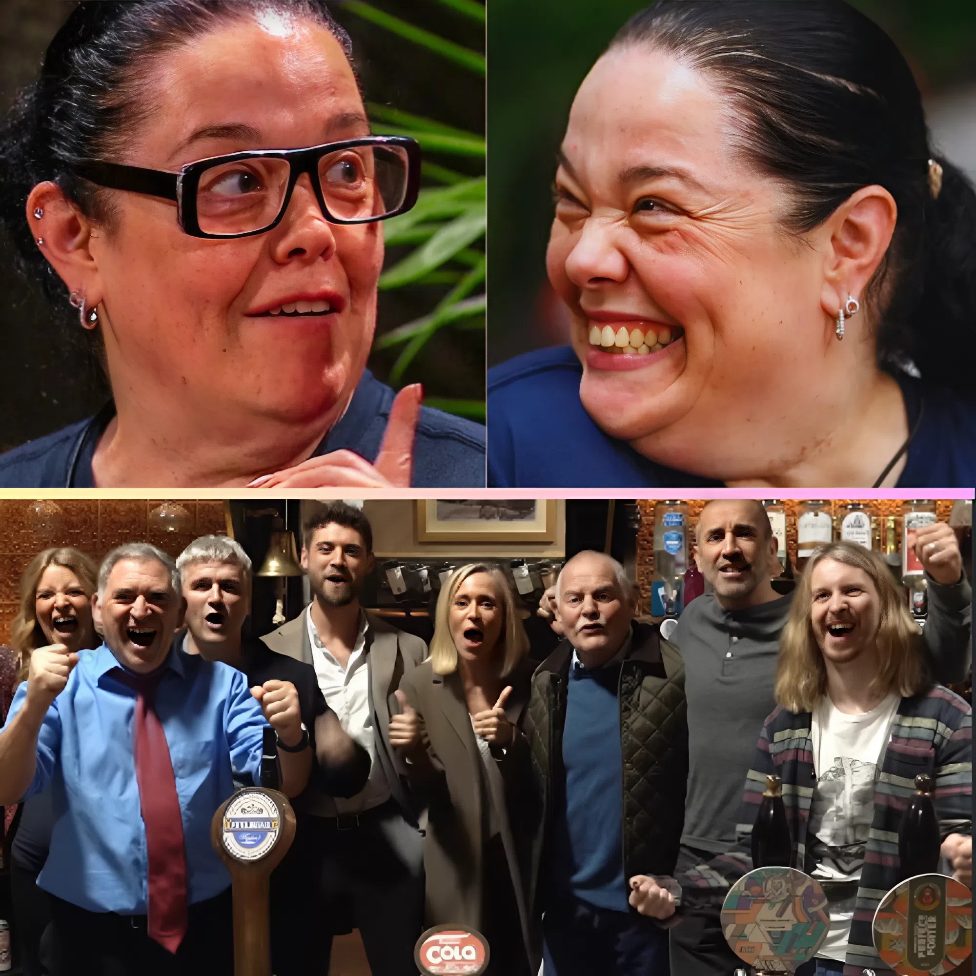 Emmerdale stars rally behind Lisa Riley in the jungle, shouting a ...
